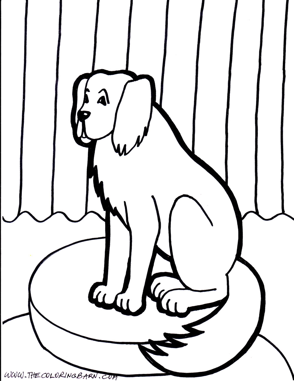 Dog Coloring 6 Coloring Page – The Coloring Barn